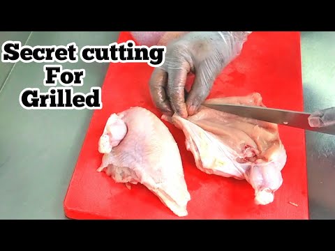 Amazing chicken cutting skills for grilled | How to cut whole chicken | Cutting Skills