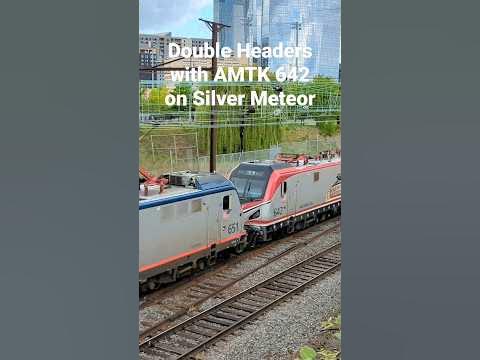 Double Headers with AMTK 642 on Silver Meteor #amtrak - YouTube