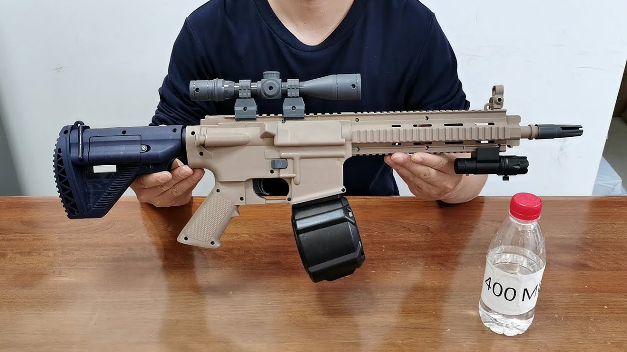 M416 Electric Water Gun with Drum Unboxing 2023 - YouTube