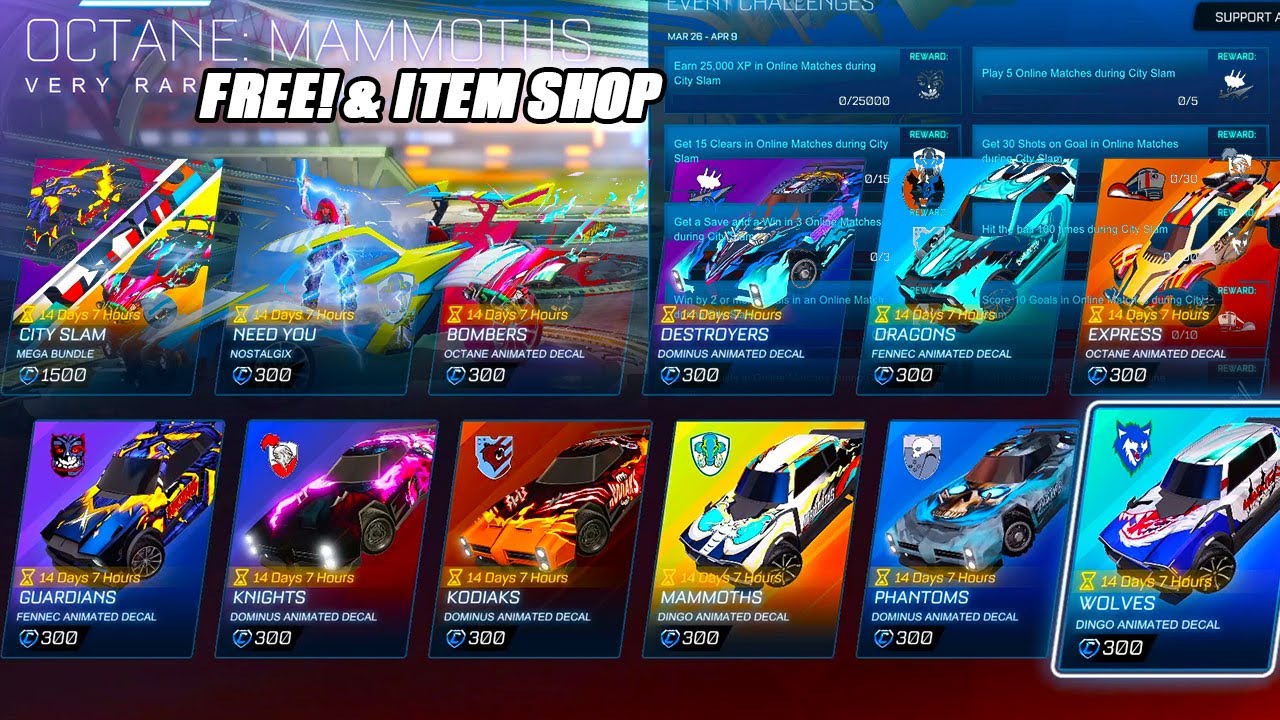 Showcasing All *NEW* City Slam Event Items In Game! - Rocket League ...