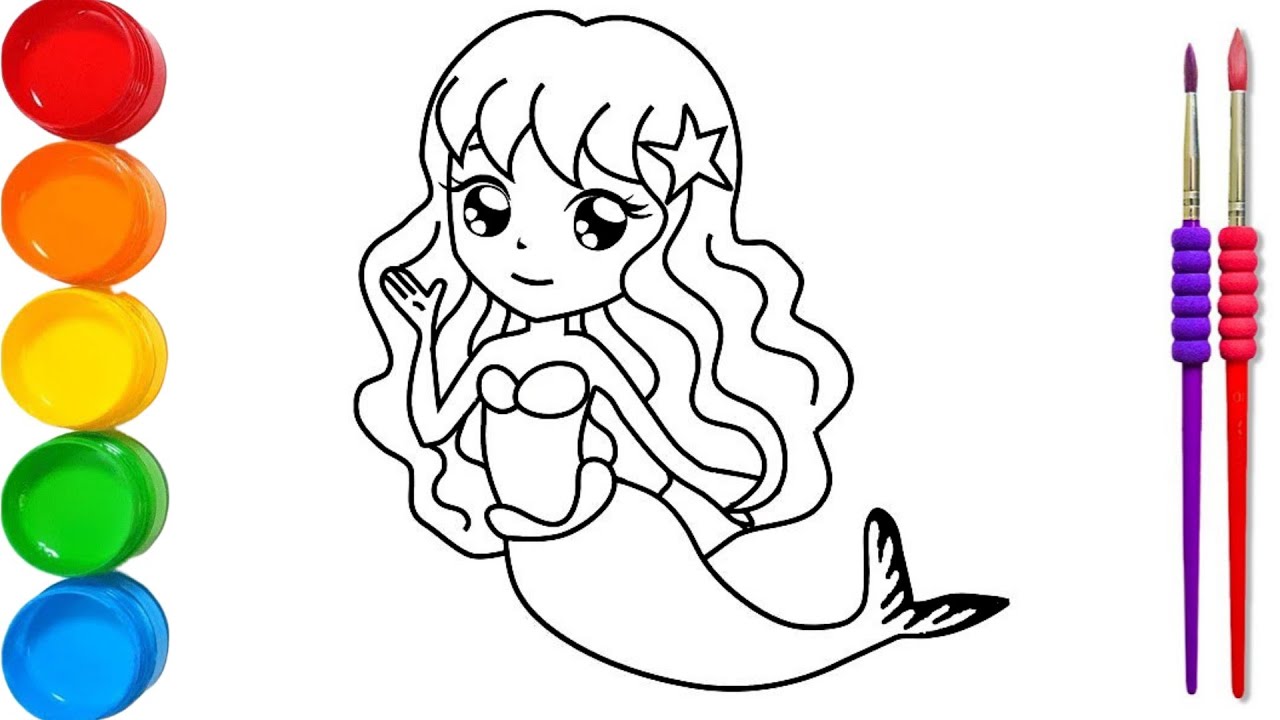 How To Draw Ariel The Little Mermaid - YouTube