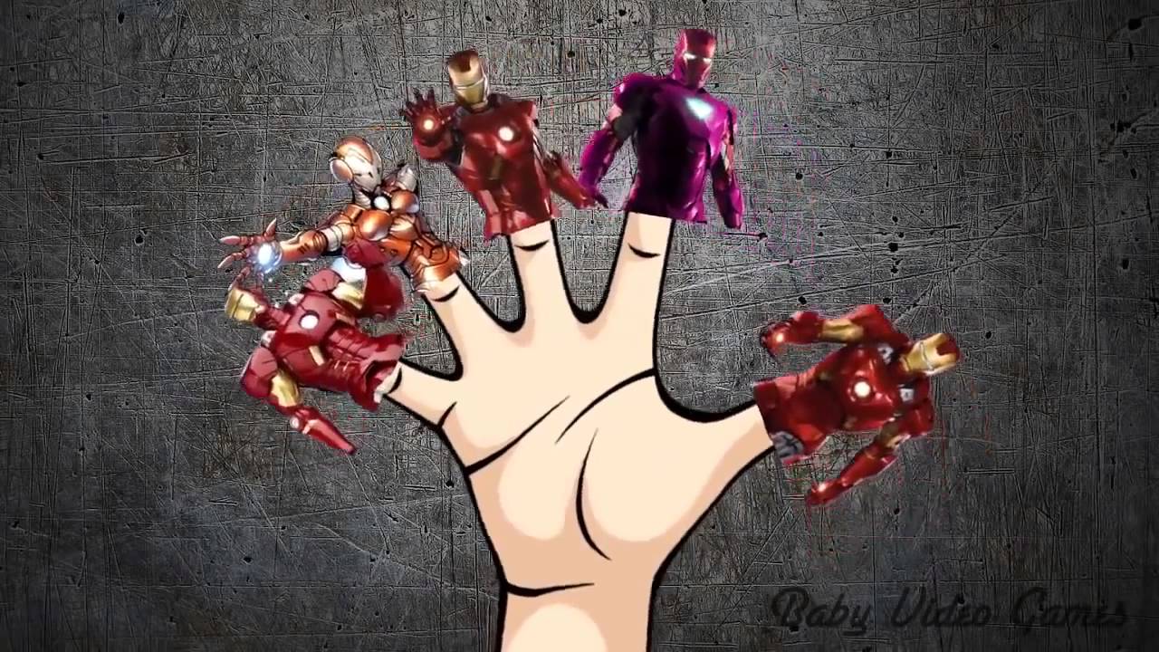 Nursery Rhymes Iron man Finger Family Kids Songs Preschool Song - YouTube