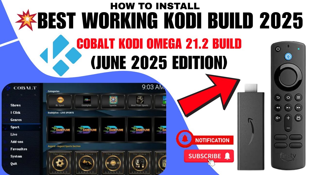 BEST KODI BUILD June 2025 🔥 Cobalt Kodi Omega 21.2 Build | The Best ...