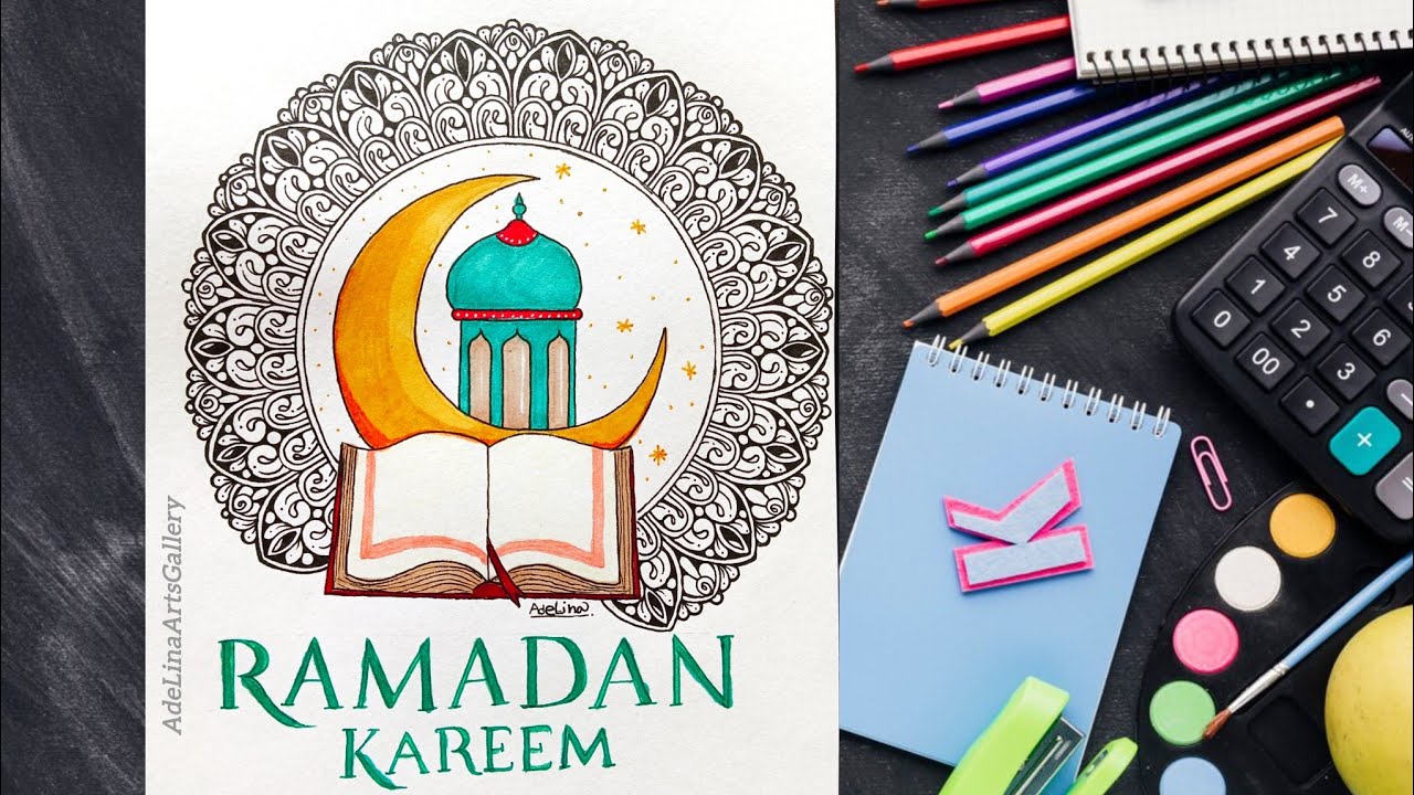 Ramadan Mubarak Mandala Art Easy/ Mandala Art For Beginners/ Step By ...