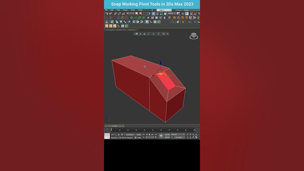 How to Enable and Use Snap Working Pivot Tools in 3ds Max 2023+ #shorts #3dsmax #pivotpoints ...