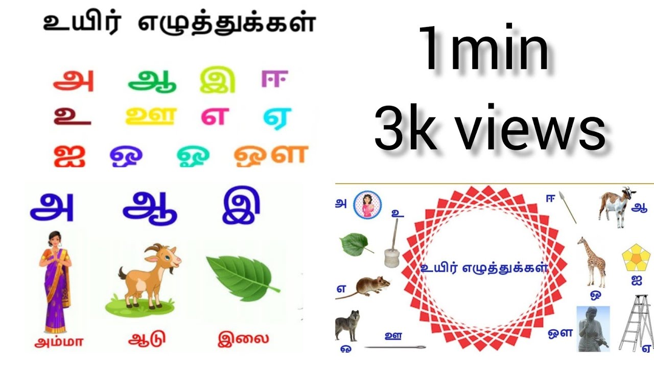 அ ஆ இ for kids tamil rhymes_ A Aa E Ee oo song tamil alphabets - YouTube