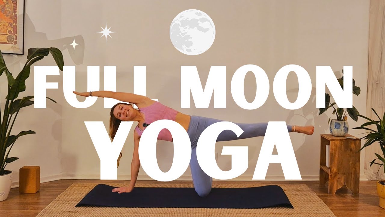 30 min Full Moon Yoga Flow | Funky and Fiery Flow - YouTube