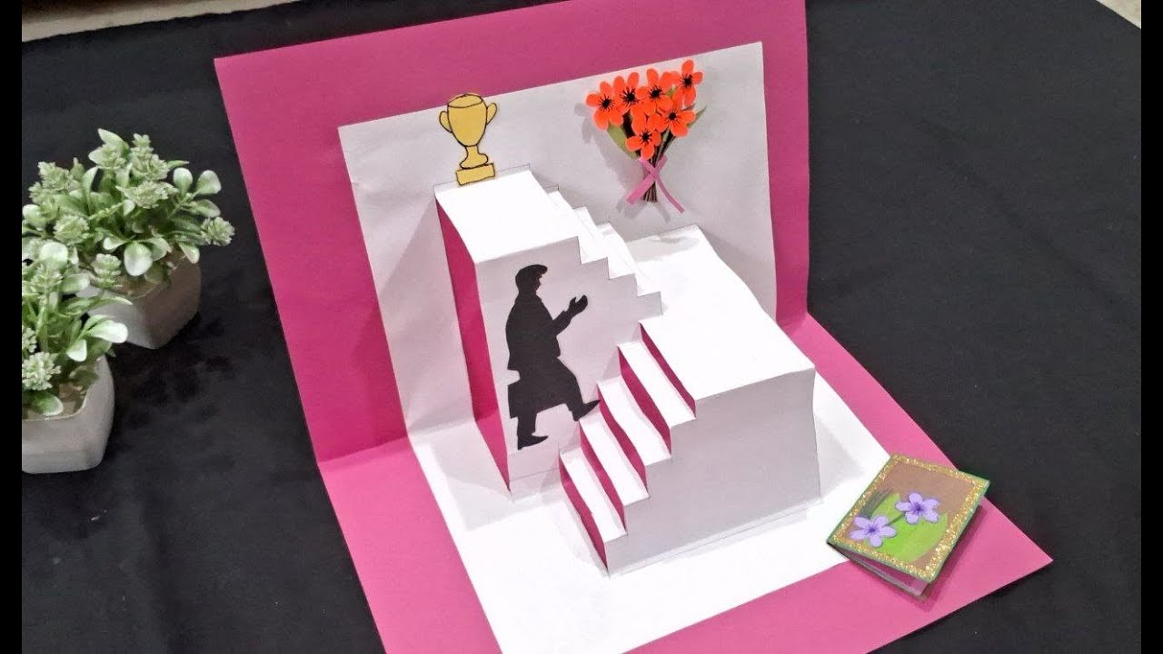 How to Make a 3D Pop-Up Card for Father's Day|DIY Unique Pop-Up Father ...