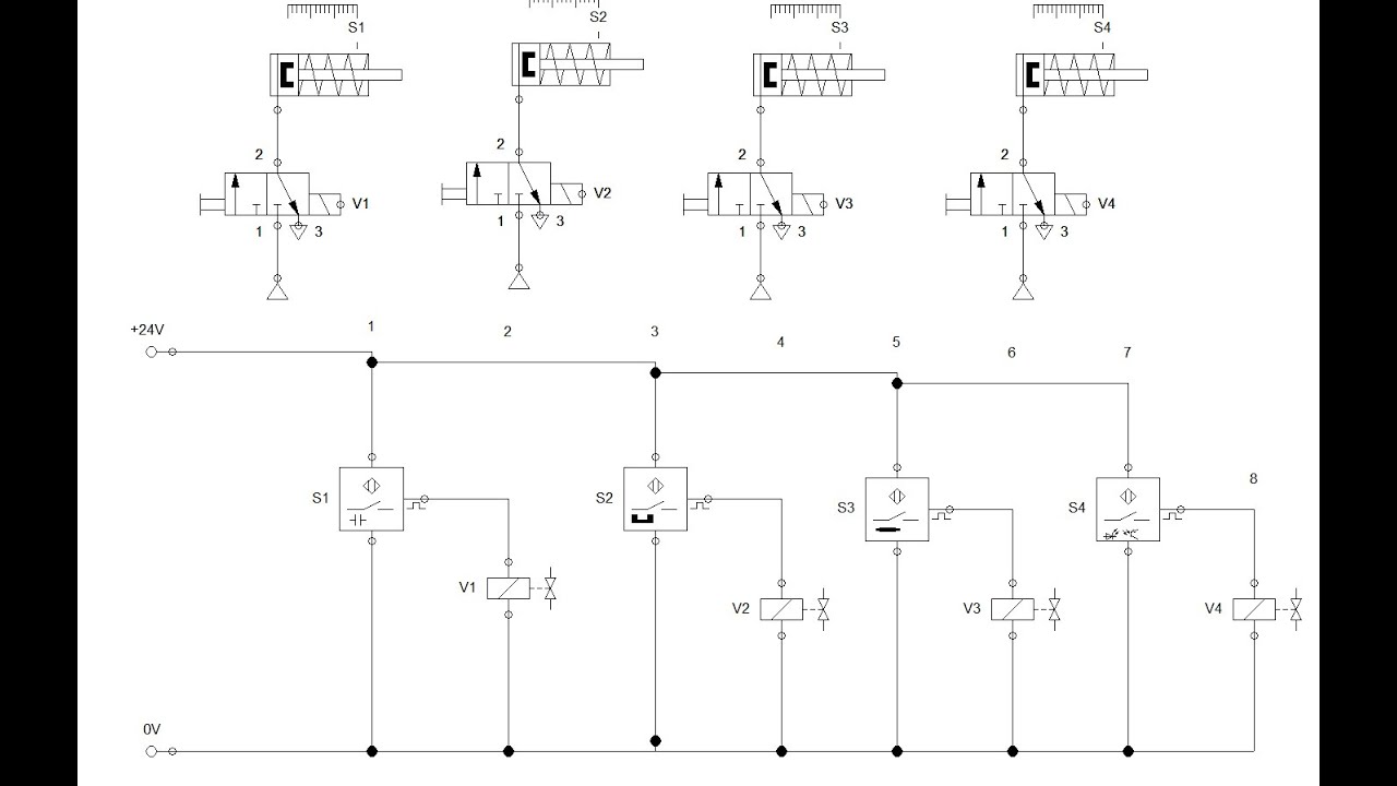 Basic Pneumatics:Fluidsim Electropneumatics type of sensors - YouTube