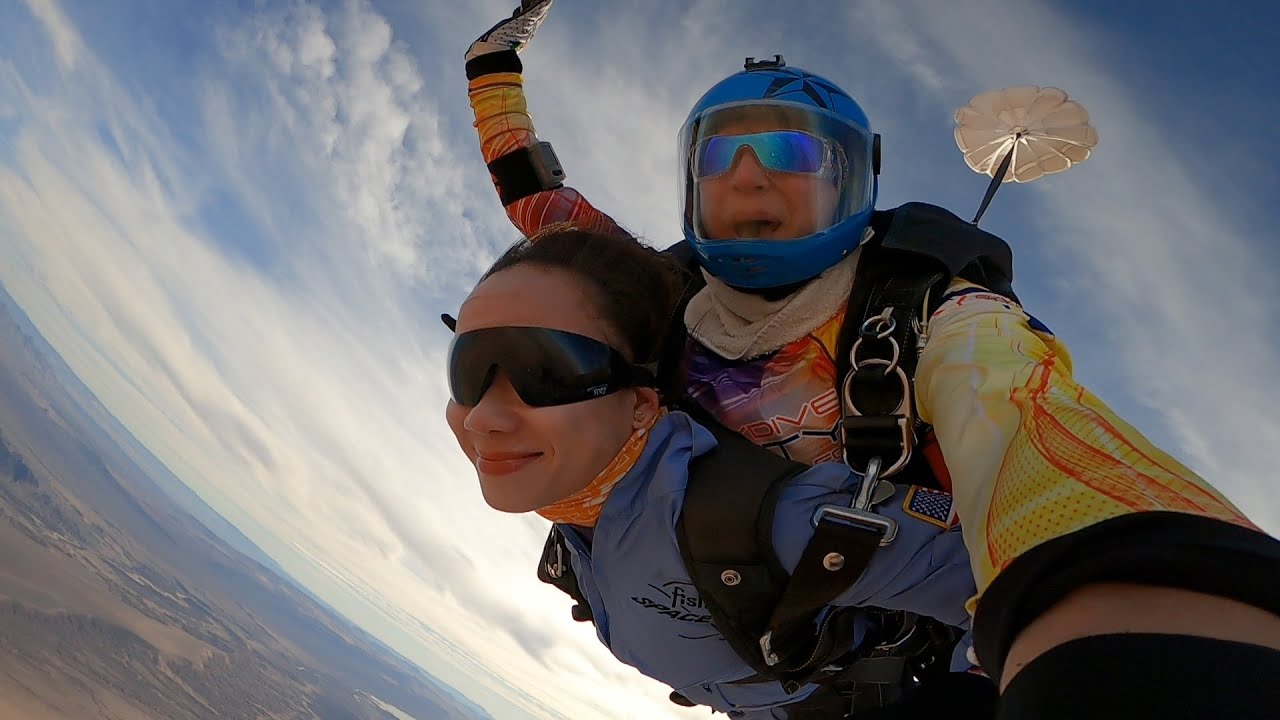 MIAO CUI - Tandem Skydive in Las Vegas at Skydive Fyrosity® - YouTube