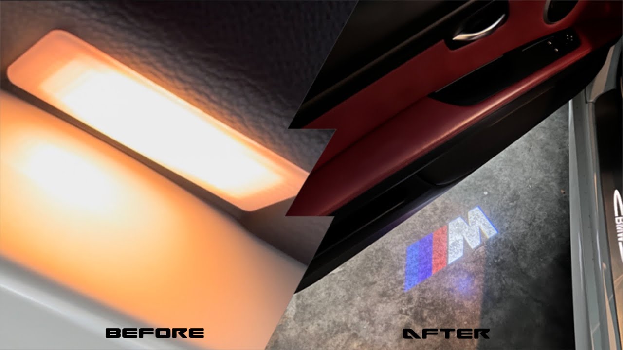 Led Door Projector & License plate light swap on E92 M3 , (11) - YouTube