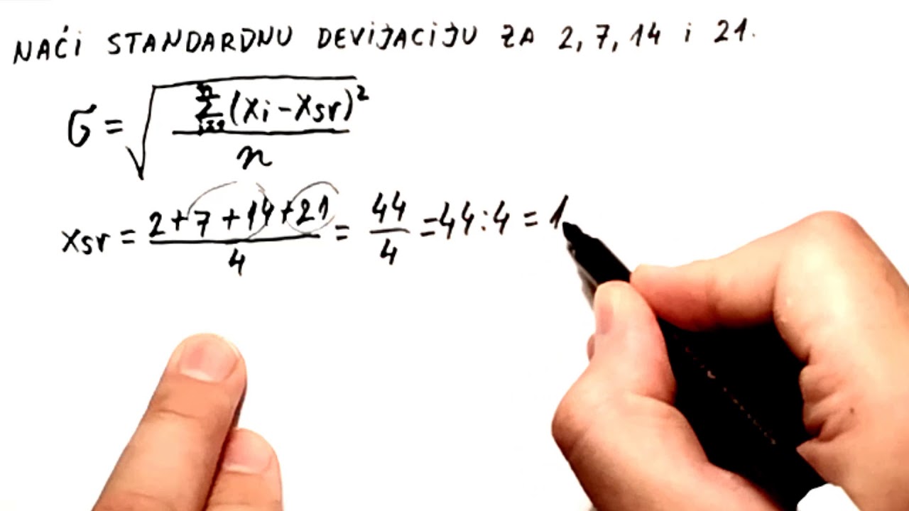 Standardna devijacija. Aritmeticka sredina. Matematicka statistika ...