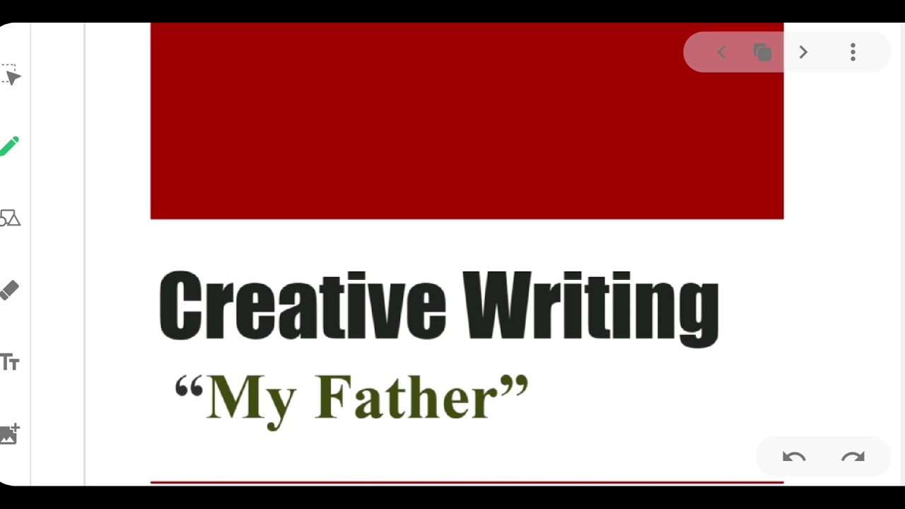 Creative Writing (My Father) Part 2 - YouTube