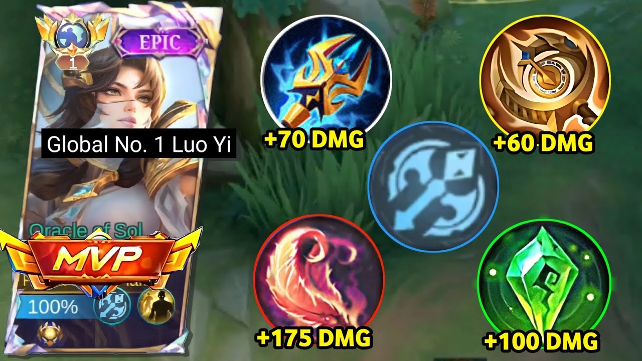 LUO YI NEW PERFECT BUILD AND EMBLEM FOR ONE SHOT 2023 | LUO YI DAMAGE ...
