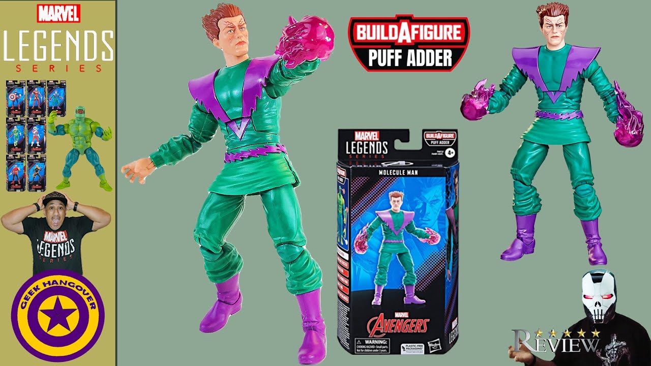Marvel Legends Puff Adder BAF Wave Molecule Man Classic Comic Action ...