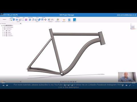 Video Tutorial: How to make a Bike Frame with Fusion 360 in just 10 ...