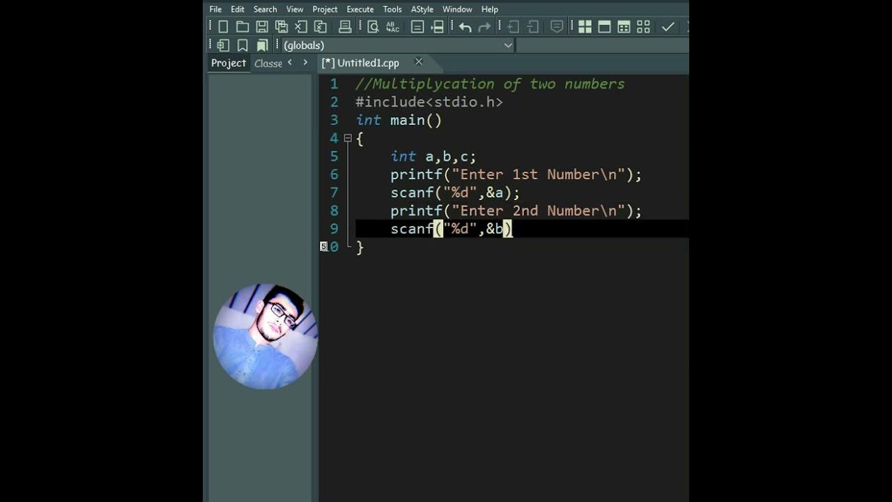 C Programming Multiplication Of Two Numbers Coding With Sohail Youtube