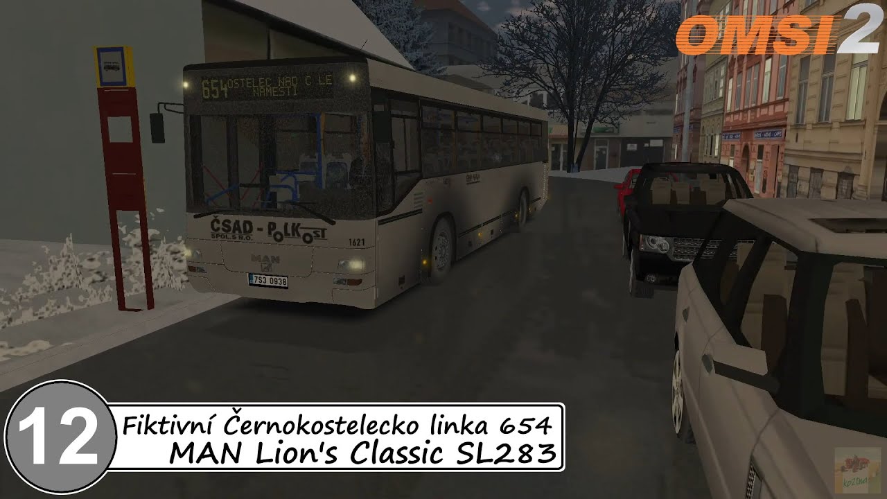 OMSI 2 #12 - Fiktivní Černokostelecko linka 654 - MAN Lion's Classic ...