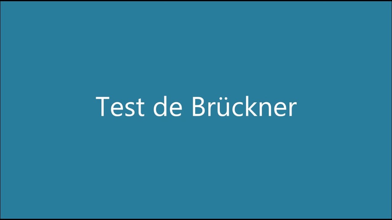 Test de Brückner - YouTube
