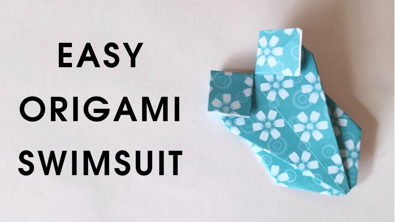 Easy origami SWIMSUIT | How to make a paper swimsuit | Origami clothes ...
