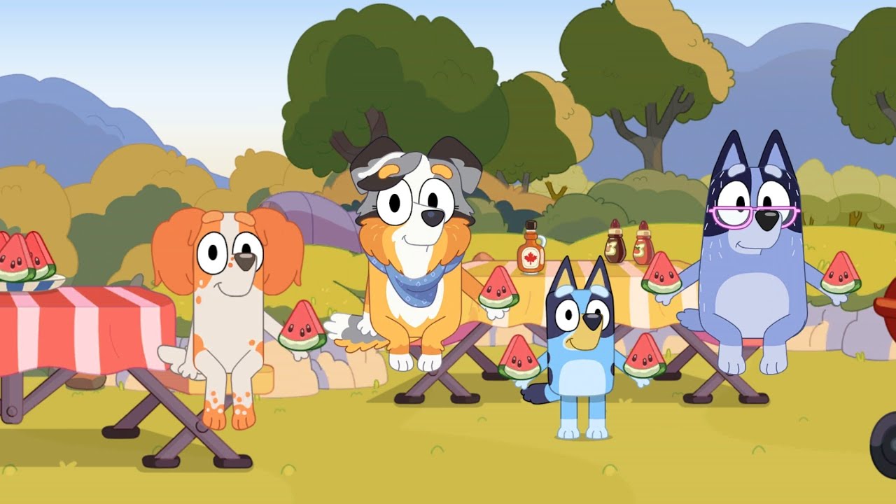Bluey’s Watermelon Party at Camping Time | Fun Camping Adventure 06 ...