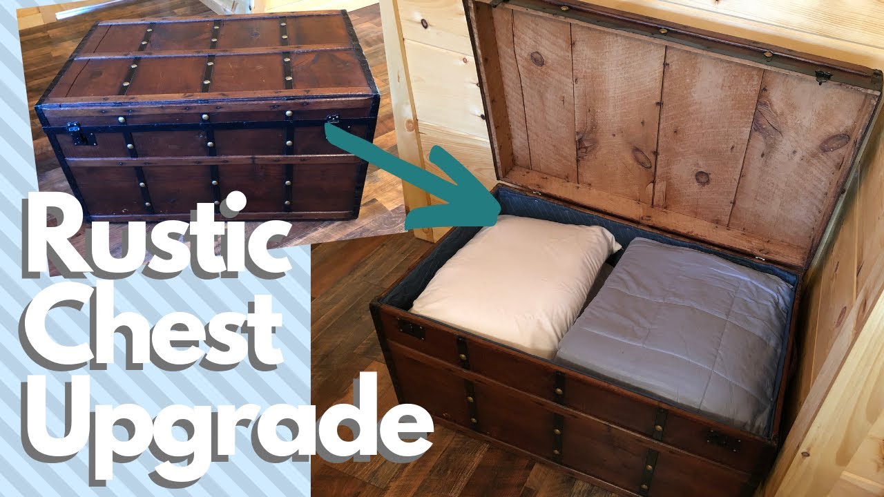How to Line a Rustic Chest | CHEAP, EASY solution - YouTube