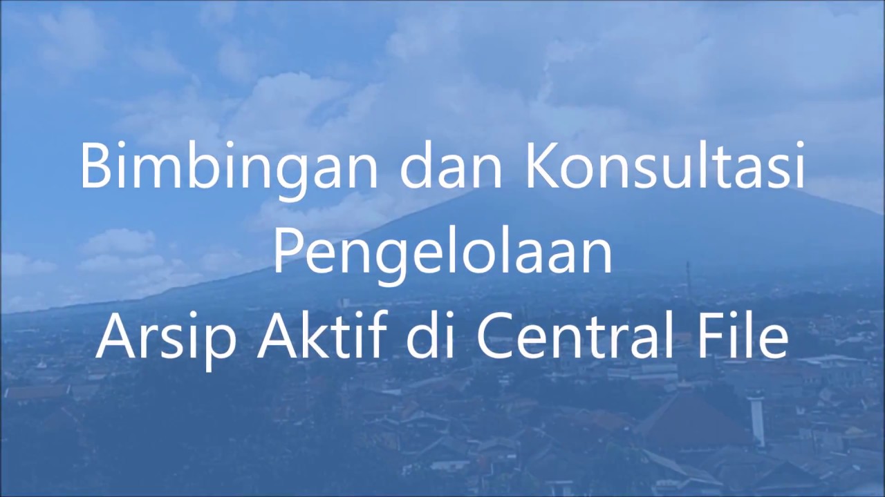 Bimbingan dan konsultasi pengelolaan arsip aktif di Central File Arsip ...