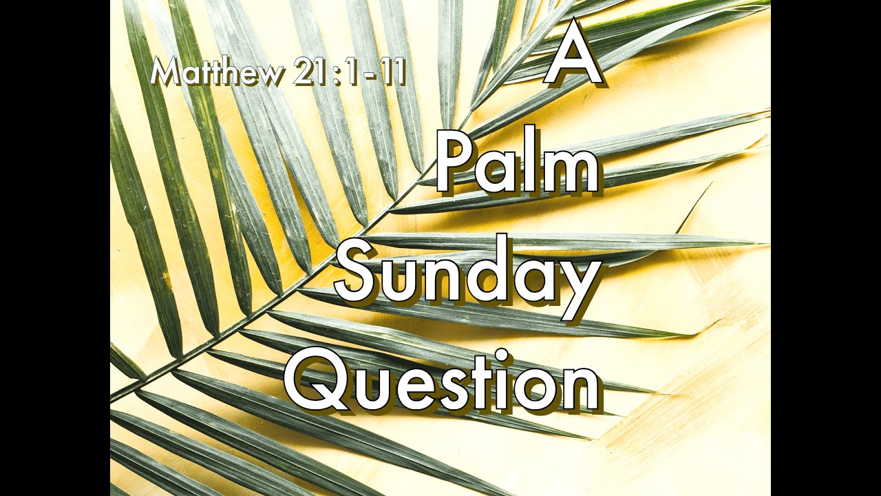 "A Palm Sunday Question" - YouTube