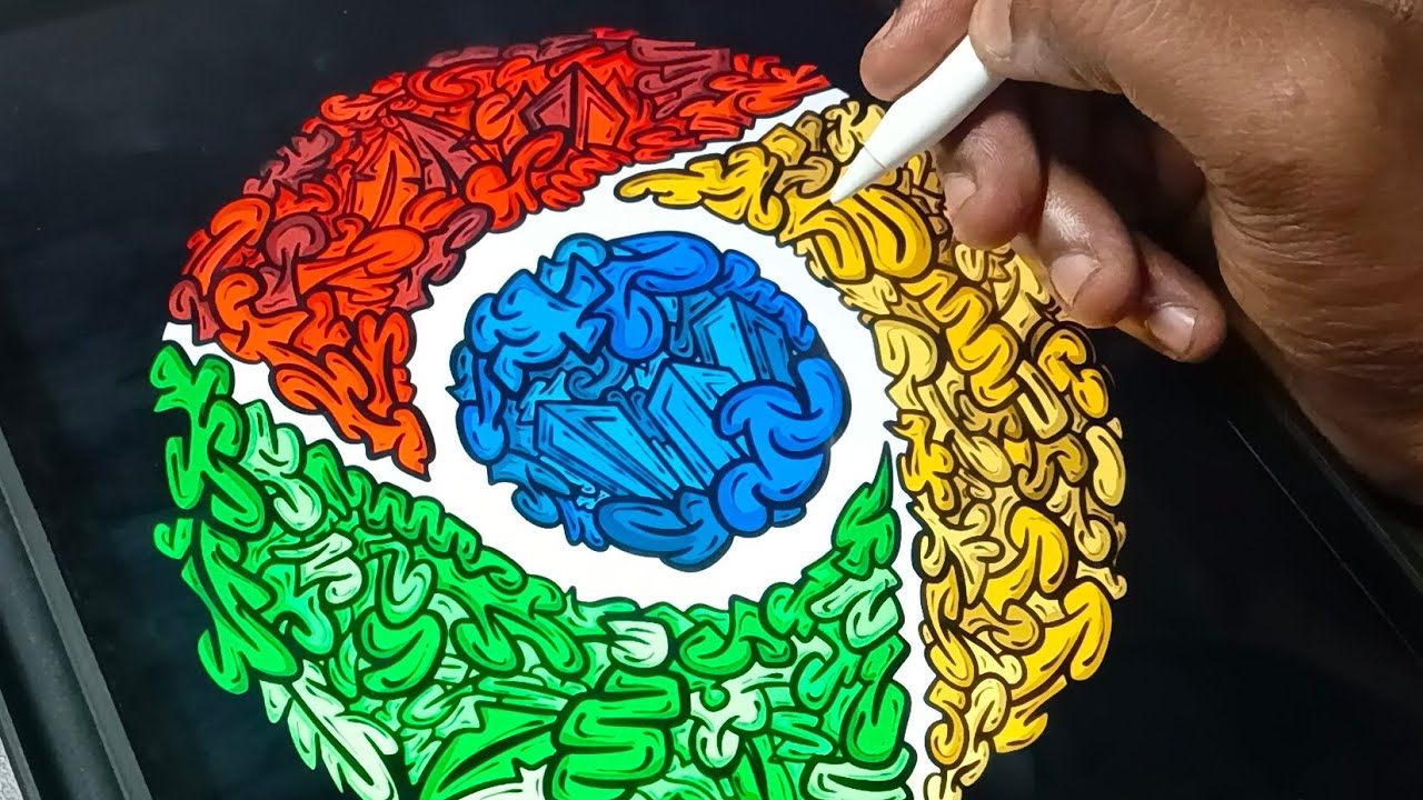 Google LOGO || How I Draw Google LOGO #shorts || JOBO ARTO - YouTube