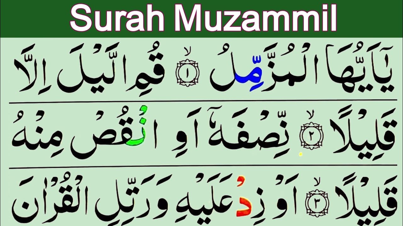 Surah Al-Muzammil - Best New Tilawat سورة المزمل Ya ayyuhal muzammil ...