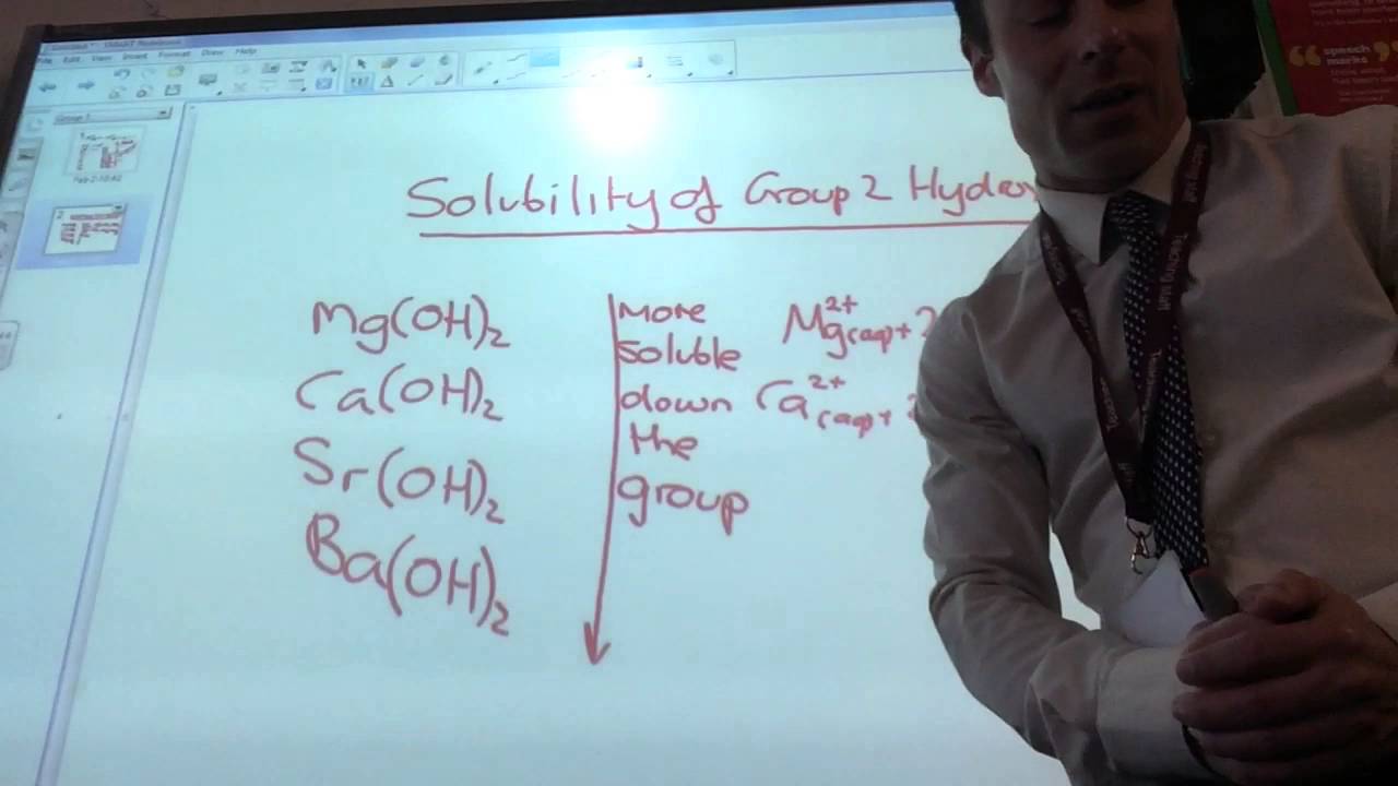 Group 2 Hydroxides and Sulphates Solubility Trends - YouTube