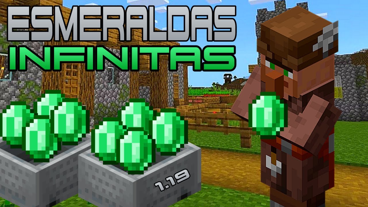 Como Tener Esmeraldas Infinitas En Minecraft 1 19 Bedrock Youtube