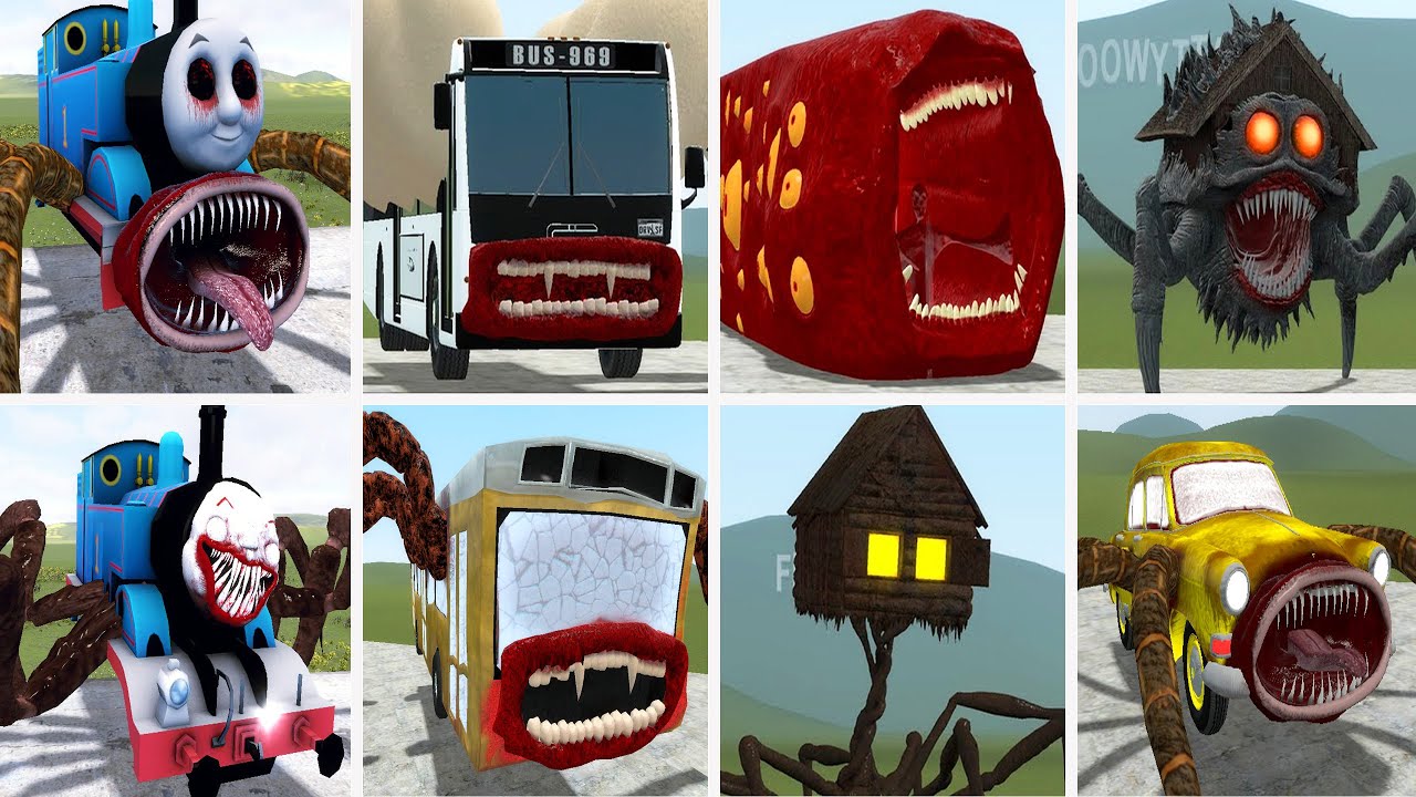 EVERYTHING TURNED INTO MONSTERS: TRAIN EATER,THE BLOOP,CAR EATER ...