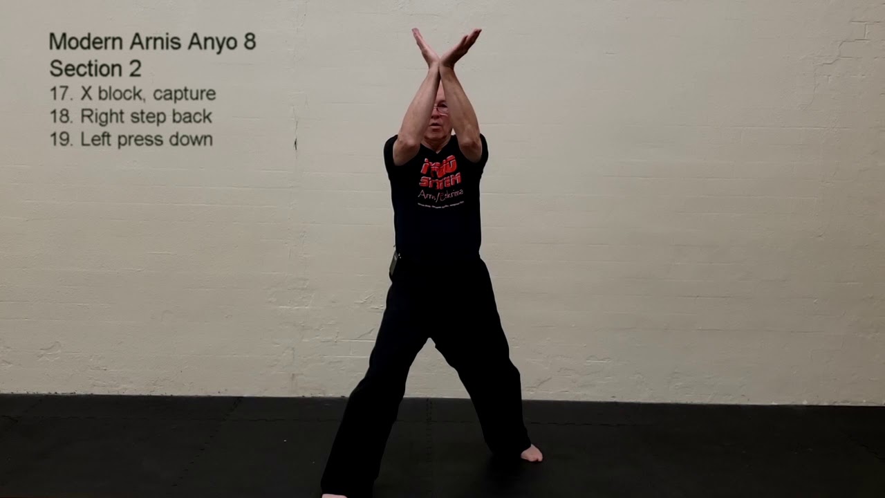 Modern Arnis Anyo (empty hand form/kata) 8 - YouTube