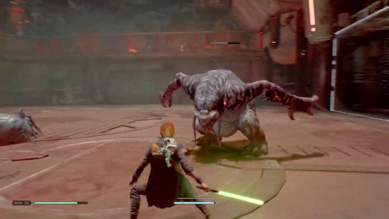 Prison Coliseum Battle with The Huntsman Boss Fight - STAR WARS Jedi ...