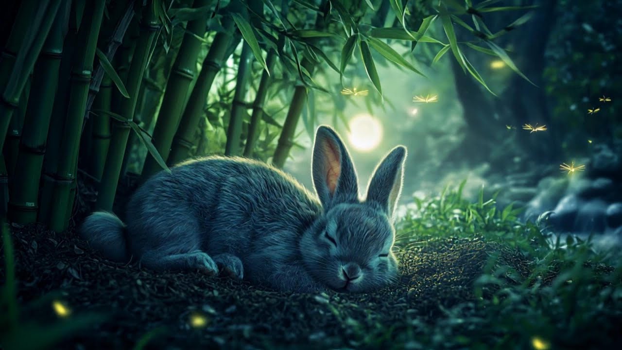 Fall Asleep Instantly with a Cozy Bunny 🐰🌿 Soothing Bamboo Forest ...