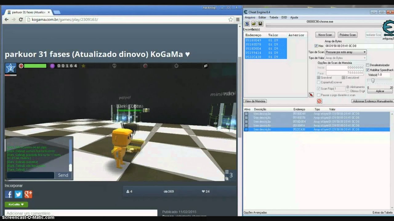 kogama hacker ensinando a andar torto - YouTube