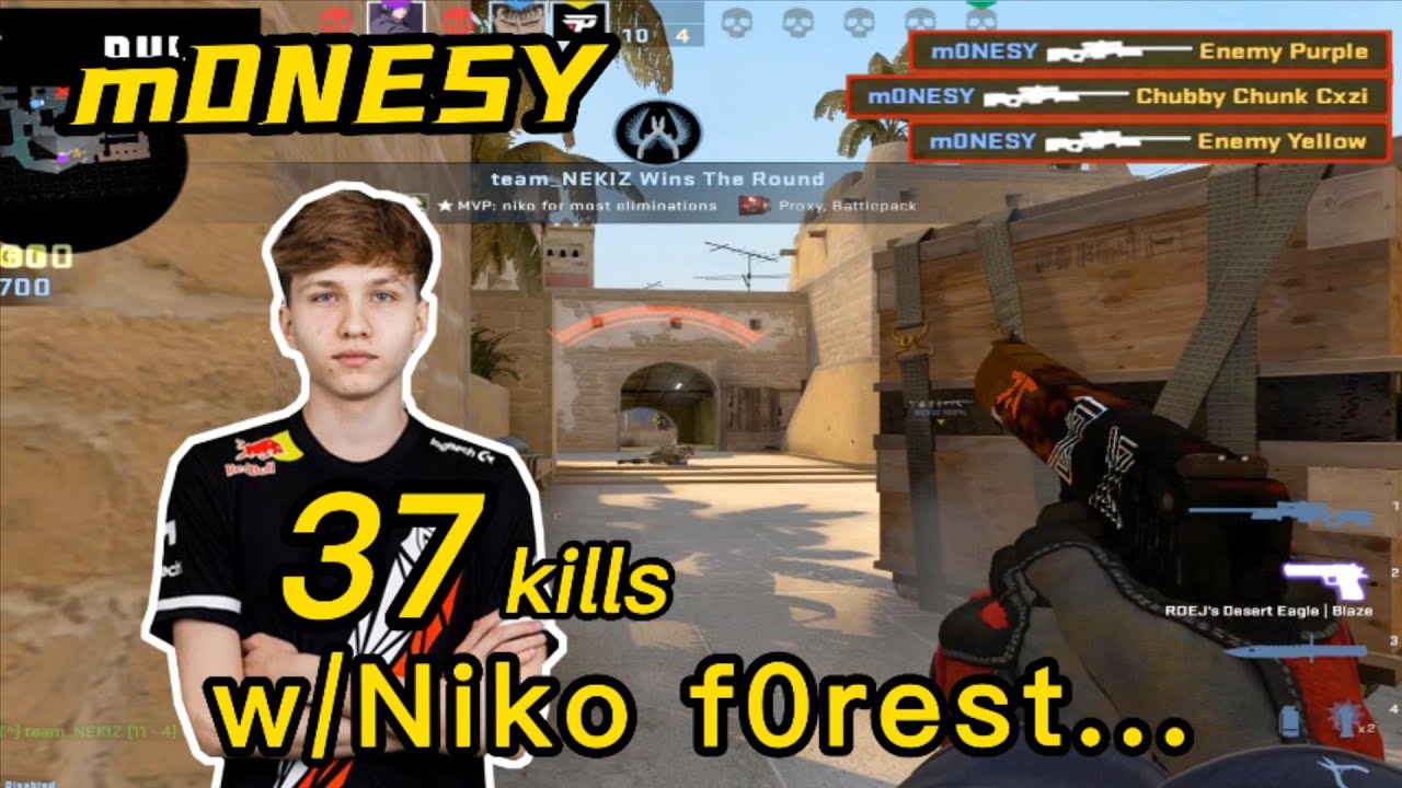 m0NESY Faceit Mirage POV - 37Kills! - 4 Triples - w/Niko - CSGO m0NESY POV! - YouTube