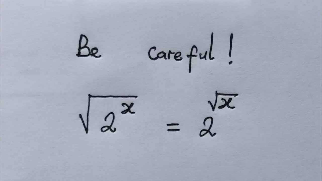 Interesting algebraic equation | Can you solve ? - YouTube