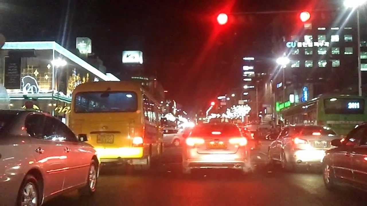 Night view of Apgujeong rodeo street in Gangnam-gu,Seoul,Korea - YouTube