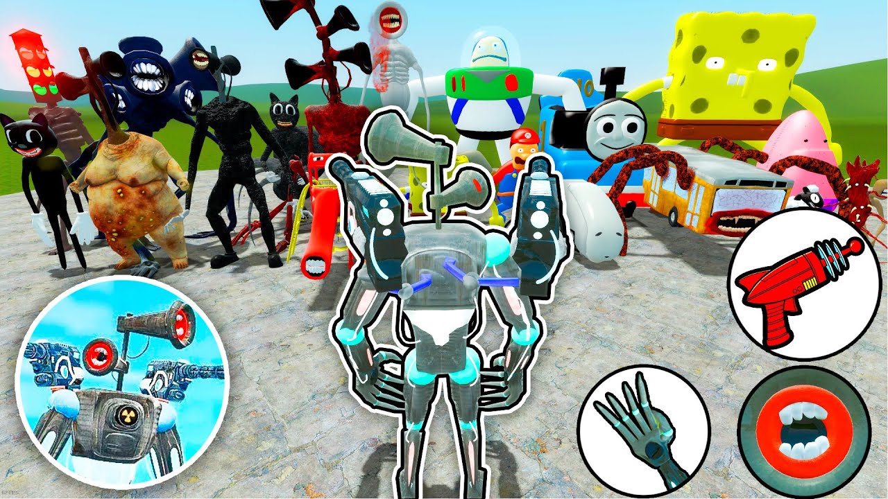 Playing as ROBOT SIREN HEAD in GARRY'S MOD! ROBLOX MOMMY LONG LEGS ...