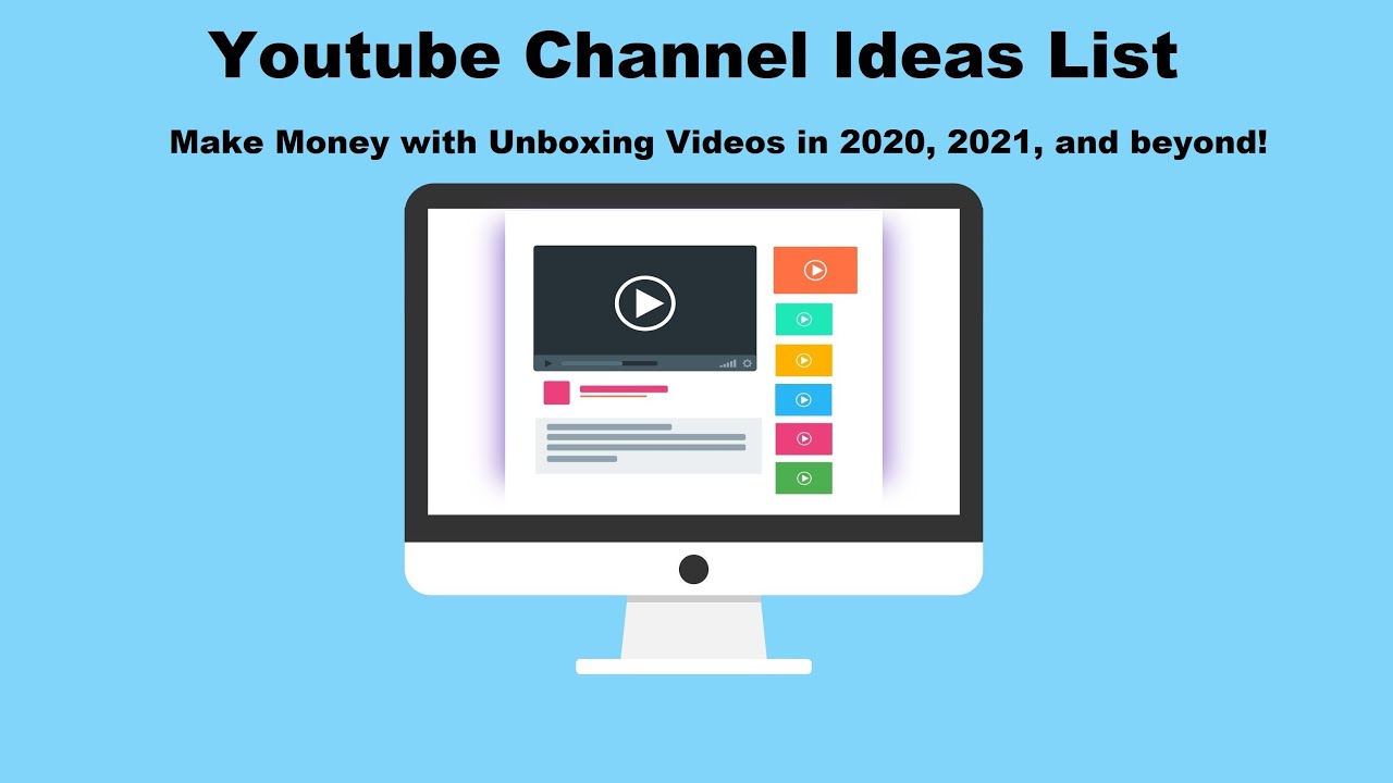 Youtube Channel Ideas 2020 make money with unboxing videos using ...