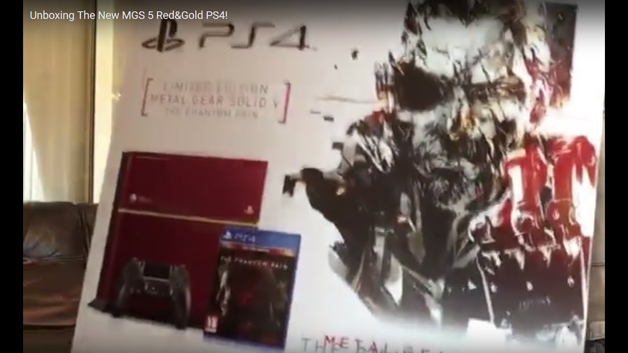 Unboxing The New MGS 5 Red&Gold PS4! - YouTube