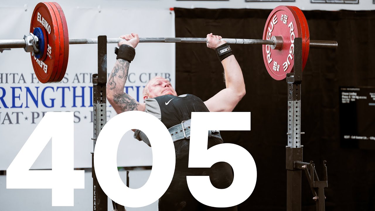 Chase Lindley Presses 405 lbs - YouTube