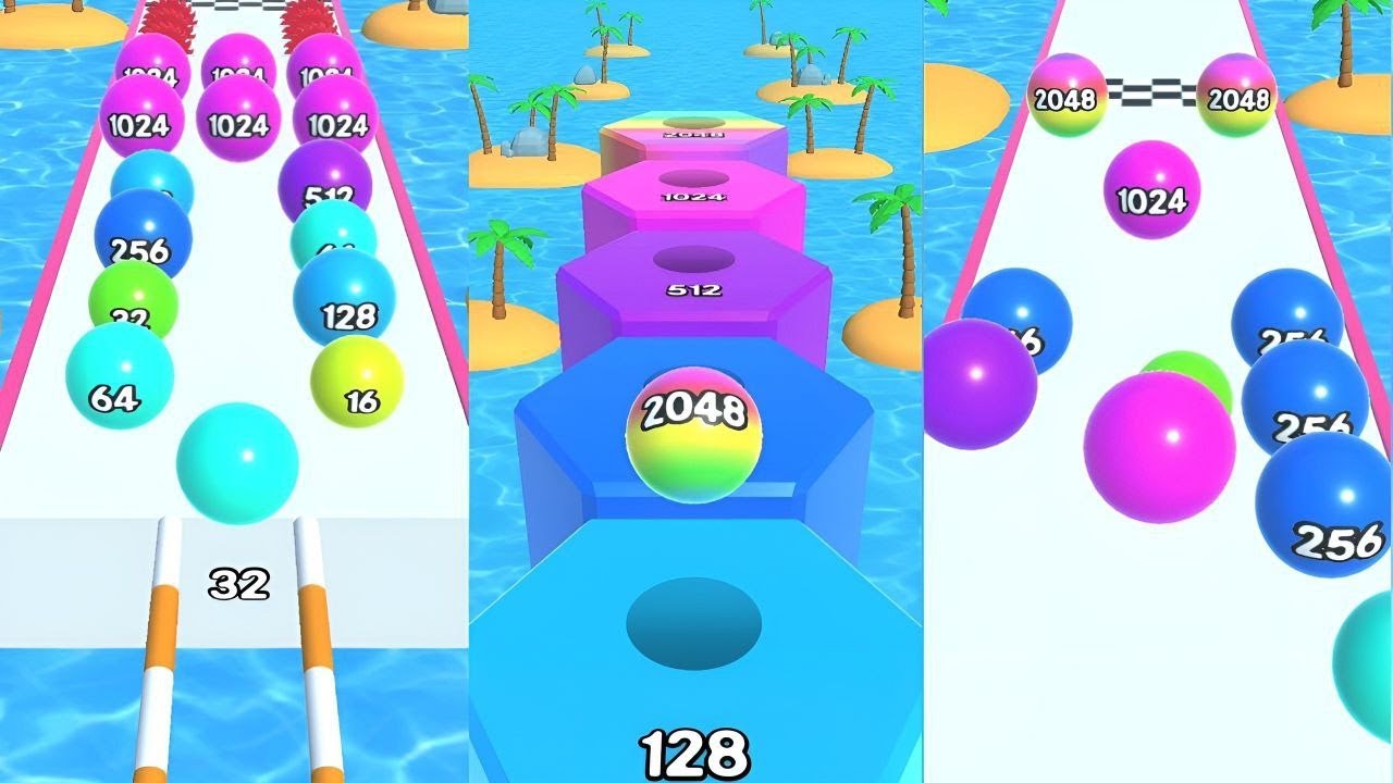 2048 Runner Balls - Ball Run Gameplay - YouTube