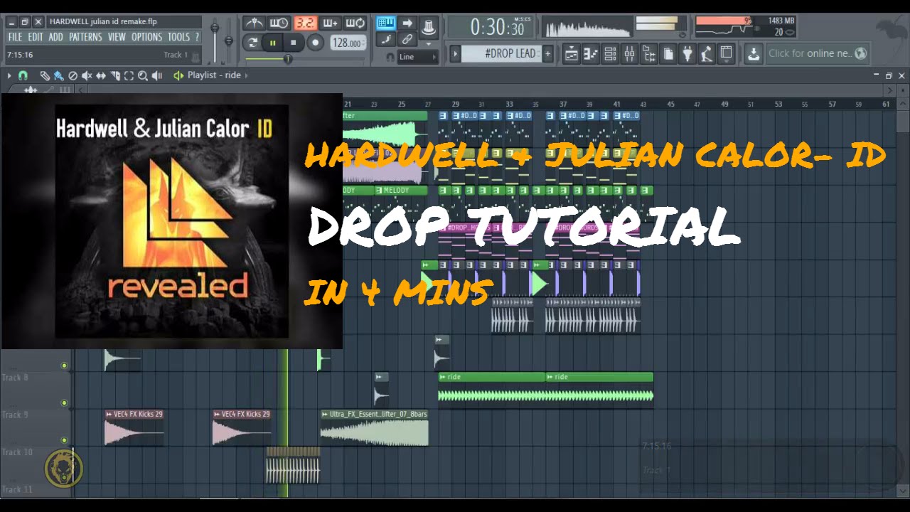 Hardwell feat. Alexander Tidebrink - We Are One DROP tutorial in 4 MINS ...