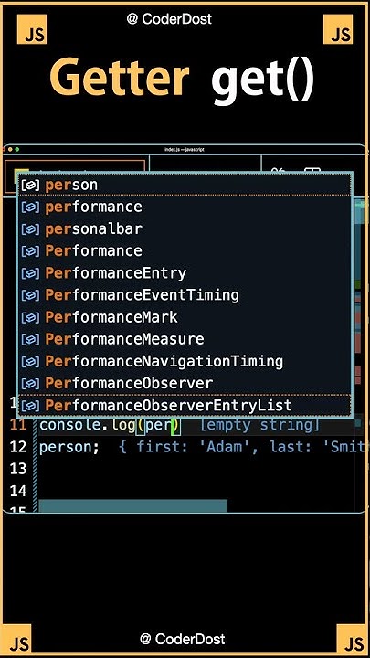 JavaScript Getter - get properties #javascript #reactjs #shorts - YouTube