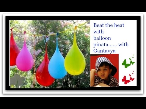 Water balloon pinata fun. - YouTube