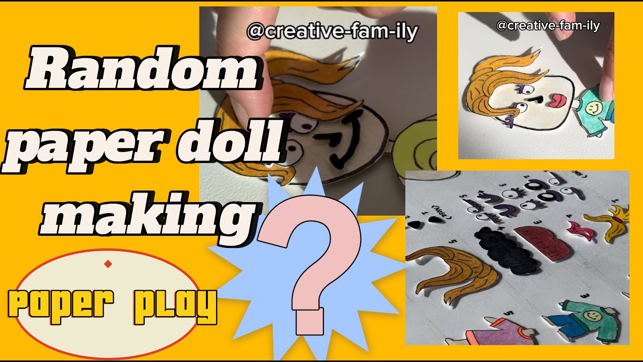 [💛DIY Paper Play💛] Random Paper Doll Making - YouTube