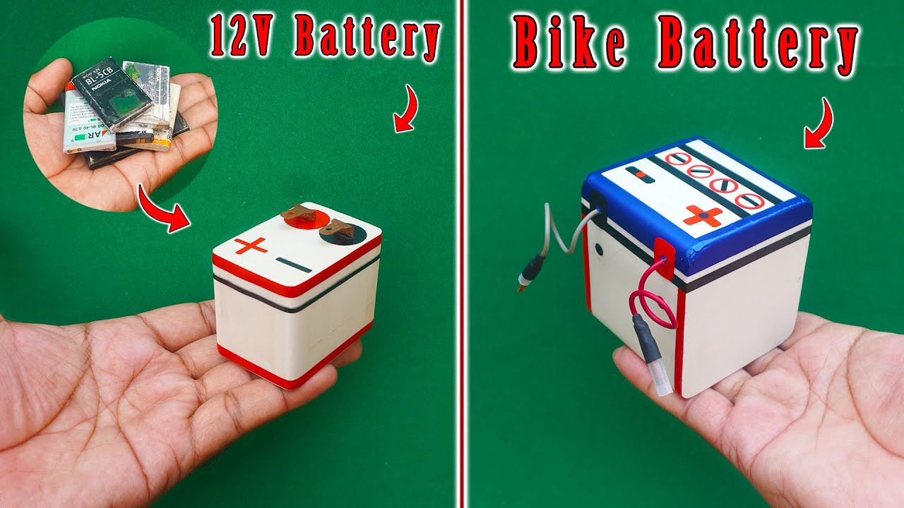 Making 2 Types 12 Volt Battery At Home | Bike Battery Using Lifepo4 ...